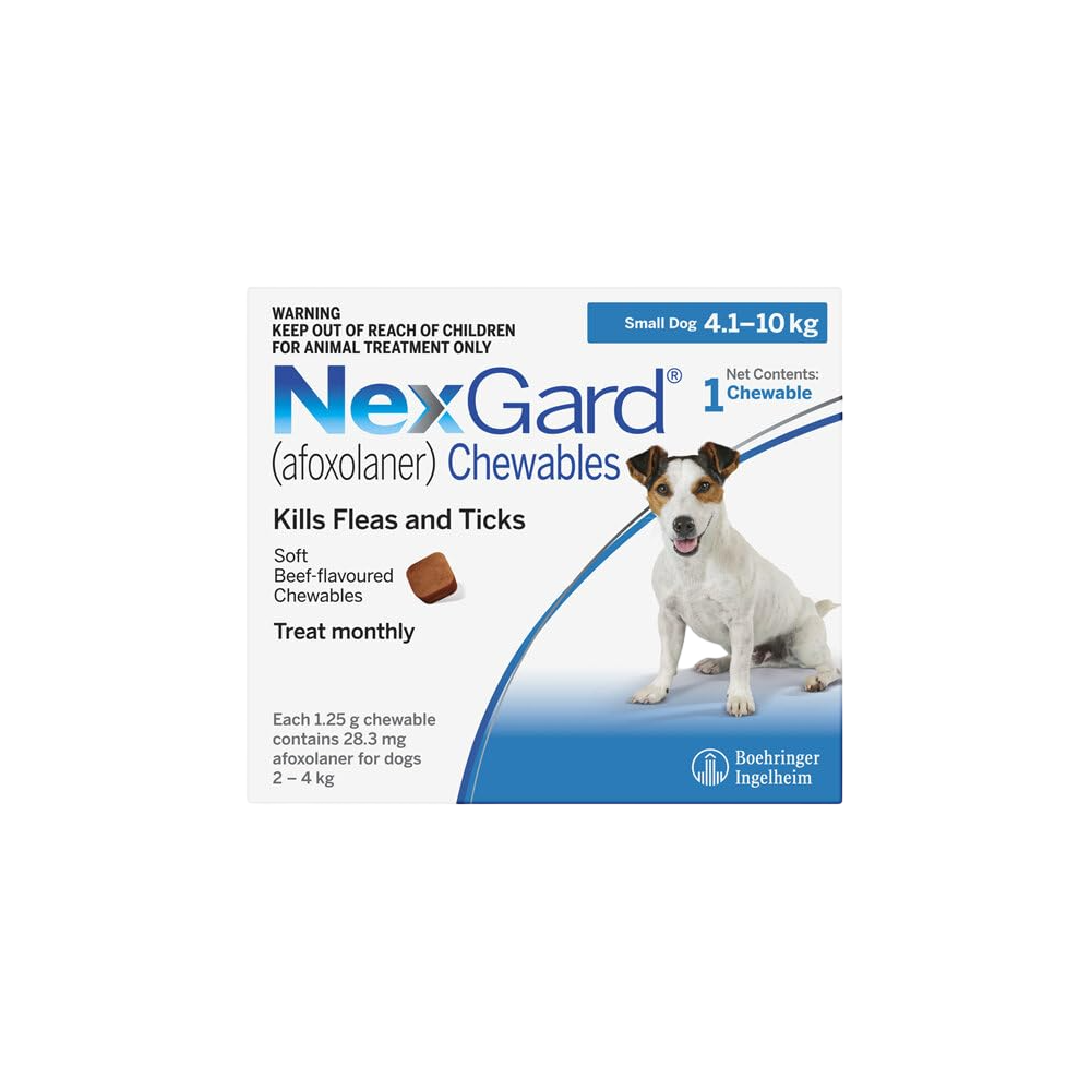 Boehringer Ingelheim Nexgard (Afoxolaner) Chewable Flea & Tick Tablet ...