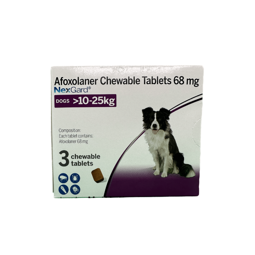 Boehringer Ingelheim Nexgard (Afoxolaner) Chewable Flea & Tick Tablet ...